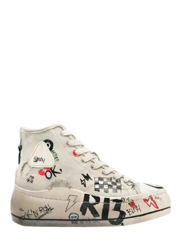 R13 Kurt Hi-top Sneakers - Neutrals