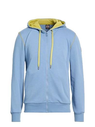 COLMAR Light Cotton Polyester Zip-up Hoodie - Light Blue