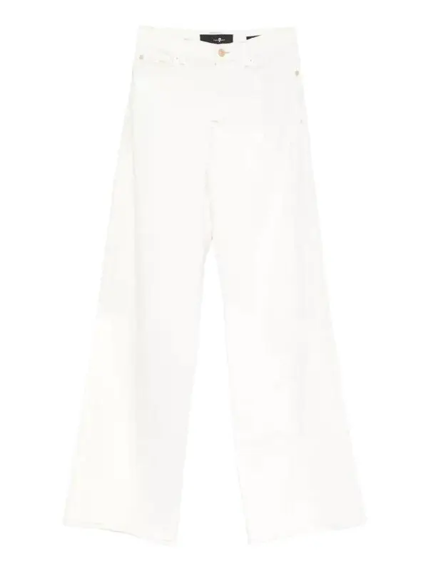SEVEN Button-fastening Wide-leg Jeans - White