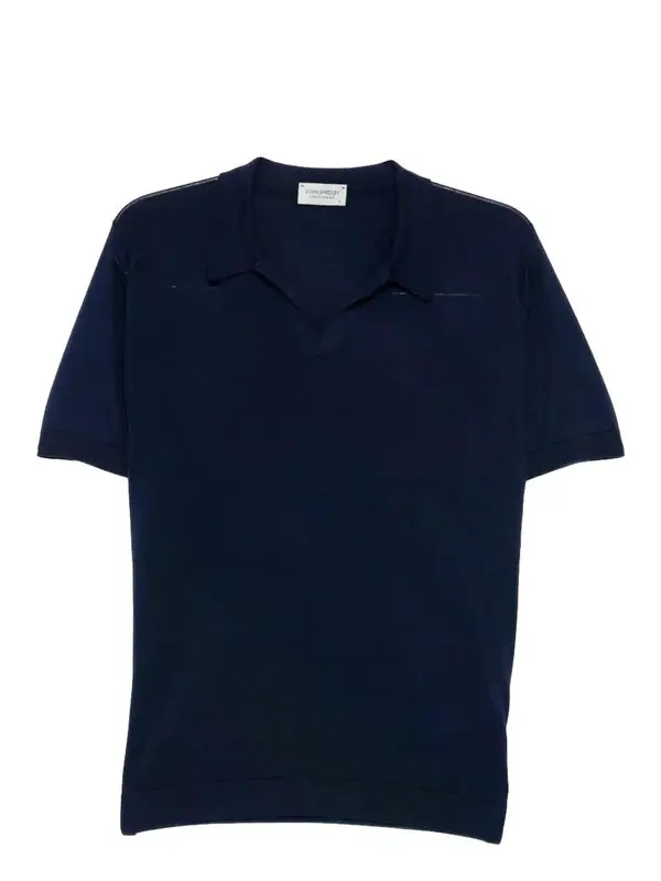 John Smedley Noah Skipper Collar Shirt - Blue