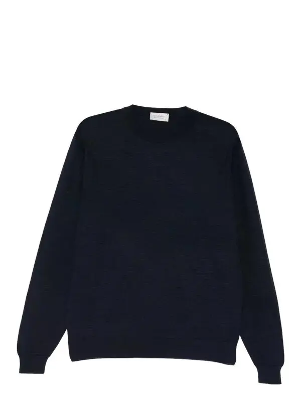 John Smedley 15 Singular Textured Sweater - Blue