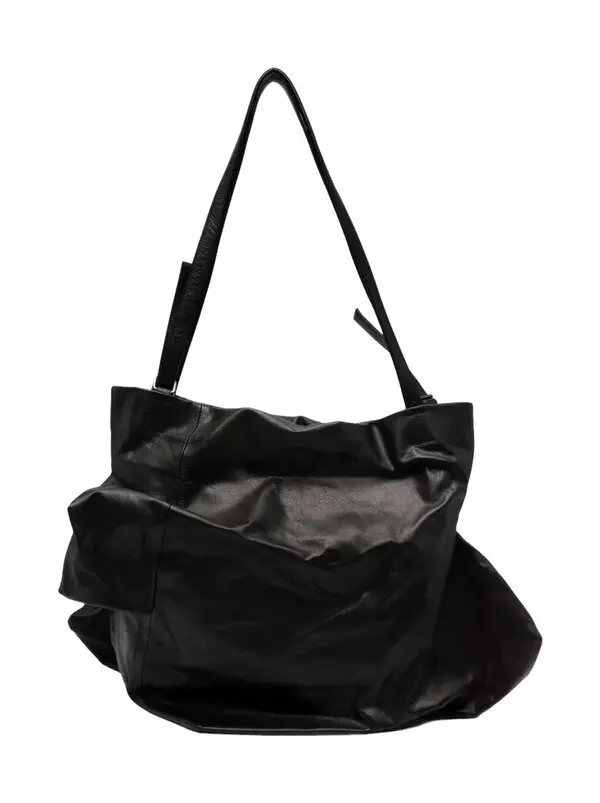 Yohji Yamamoto Leather Shoulder Bag - Black