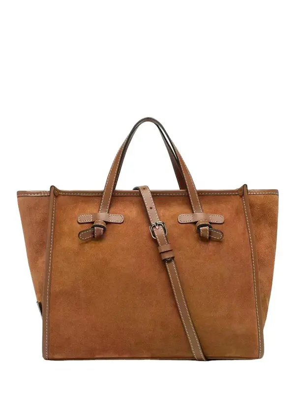 GIANNI CHIARINI Miss Marcella 32 Suede Tote Bag - Brown
