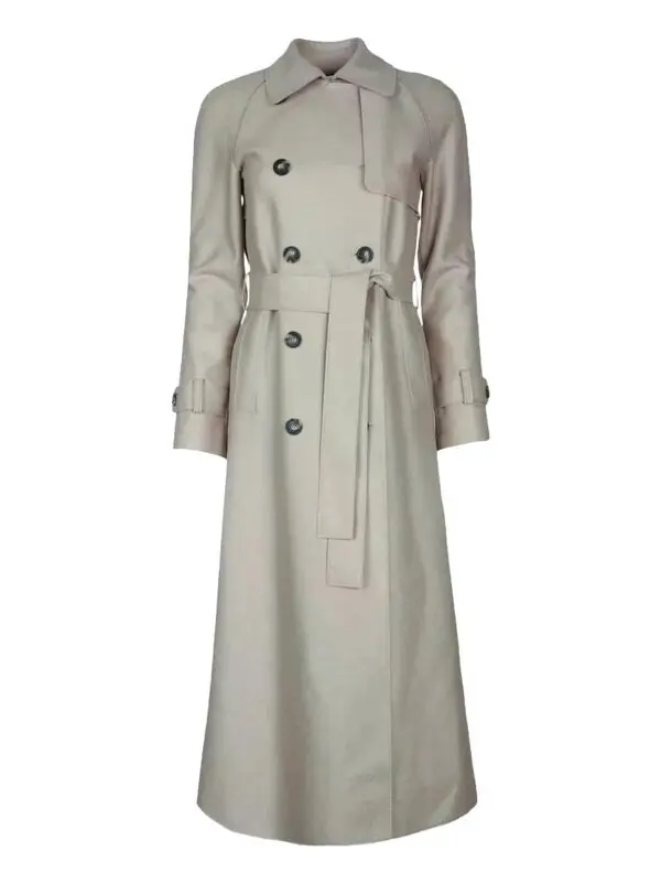 Harris Wharf London Raglan Trench Coat - Neutrals