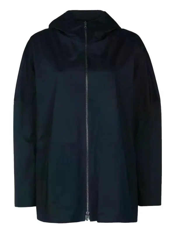 Harris Wharf London Hooded Parka Coat - Blue