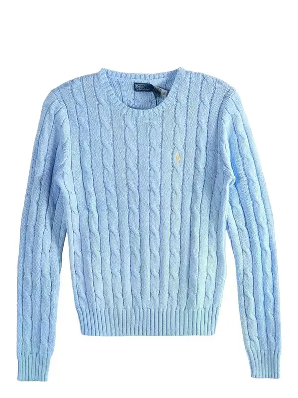 Polo Ralph Lauren Cable-knit Round-neck Sweater - Blue