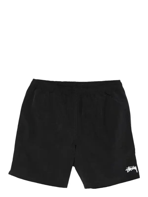 StÜssy Stock Logo Swim Shorts - Black