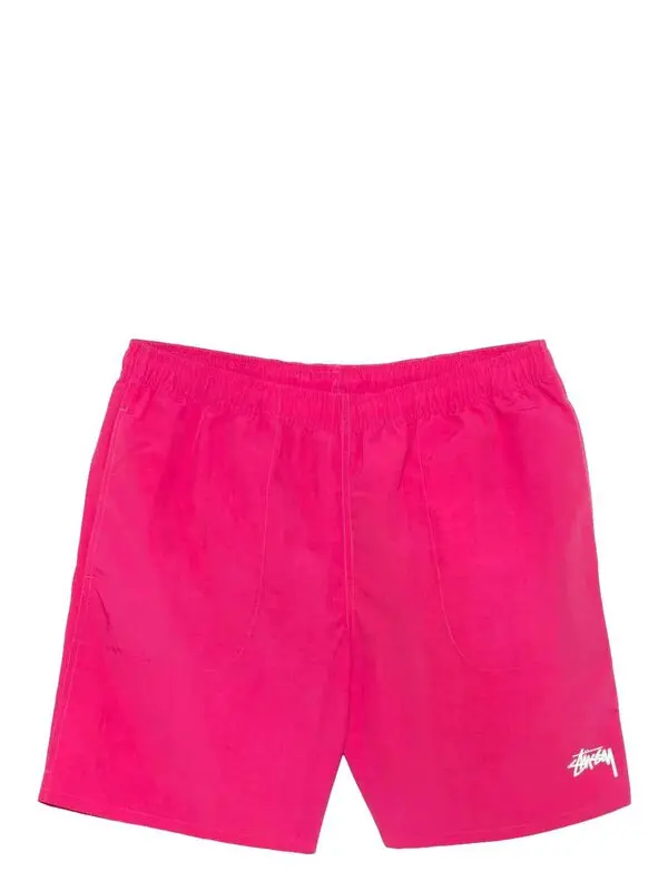 StÜssy Stock Logo Swim Shorts - Pink
