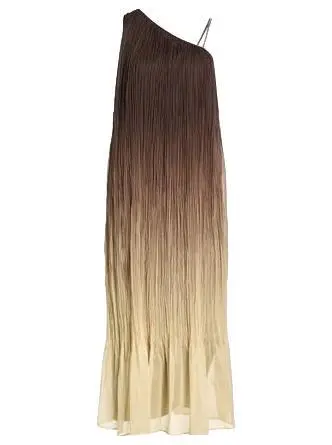 Peserico Maxi Georgette Tie-dyed Dress - Brown