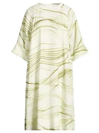Peserico Easy Midi Linen Dress - Green