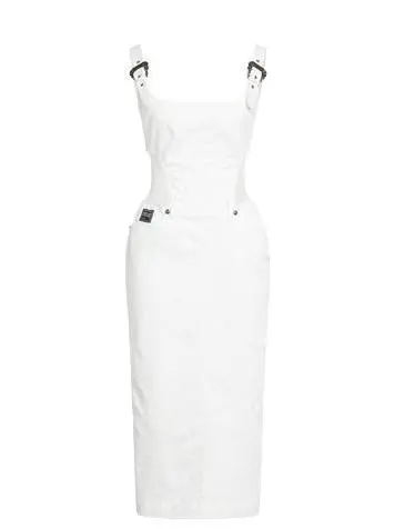 Versace Midi Bodycon Dress - White
