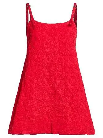 Versace Mini Flared Jacquard Dress - Red