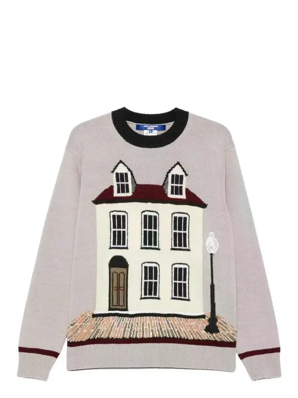 Junya Watanabe House Graphic Crew-neck Sweater - Purple