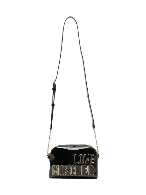 Moschino Logo Lettering Cross Body Bag - Black