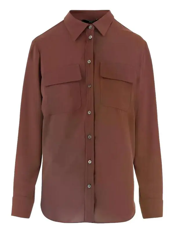 F.IT Flap-pockets Buttoned Shirt - Brown