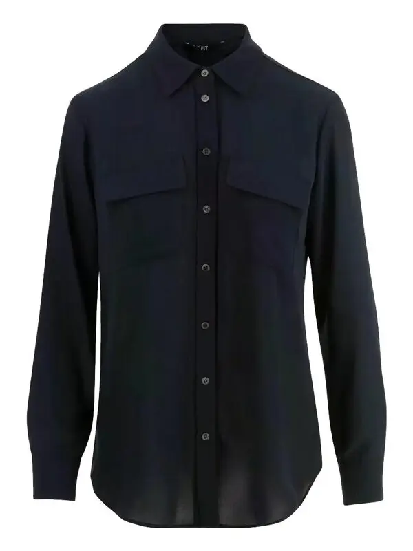 F.IT Flap-pocket Buttoned Shirt - Blue