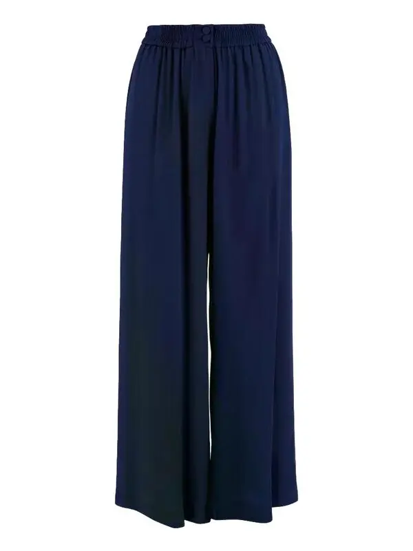 F.IT Wide-leg Trousers With Elasticated Waist - Blue