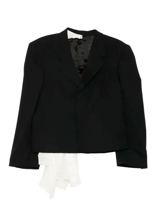 ALAINPAUL Tailored Cropped Blazer - Black