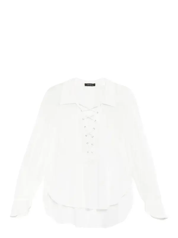 Barbara Bui Lace-up Blouse - White