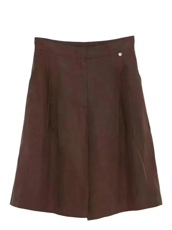 Liu Jo Pleated Shorts - Brown