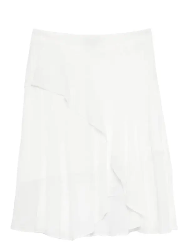 Barbara Bui Asymmetric Button Mini Skirt - White