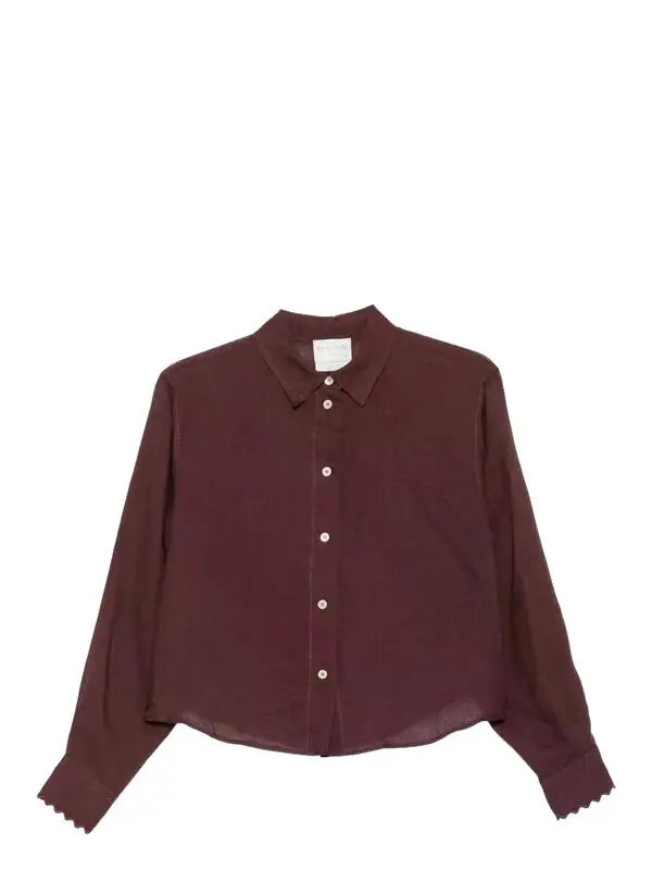 FORTE_FORTE Buttoned Shirt - Red