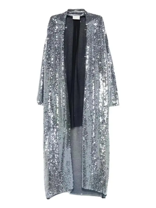 FORTE_FORTE Sequin-embellished Coat - Blue