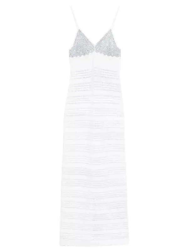 GENNY Crystal-embellished Maxi Dress - White