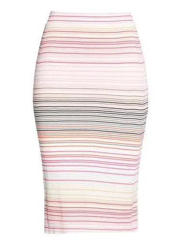 Missoni Ribbed-knit Striped Midi Skirt - Pink