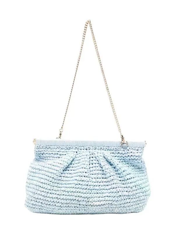 Marella Paprica Woven Chain Clutch Bag - Blue