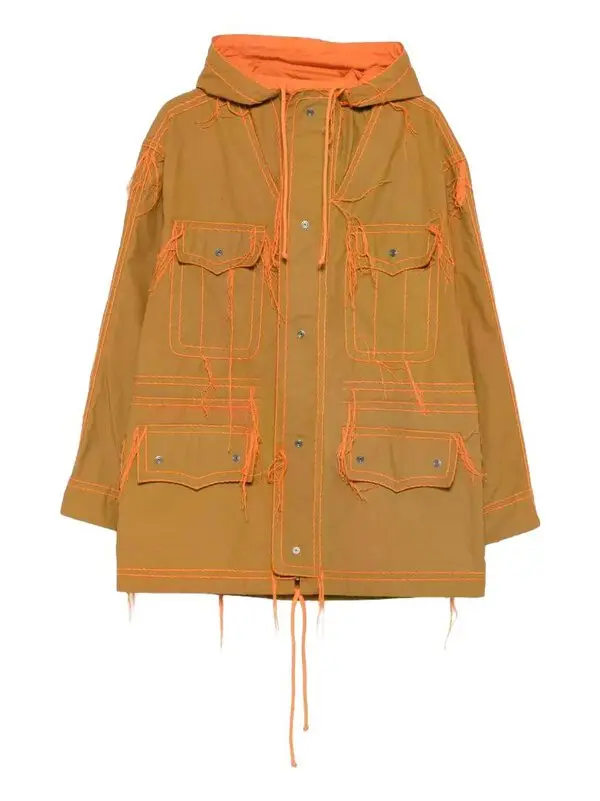 CRAIG GREEN Embroidered Parka - Brown