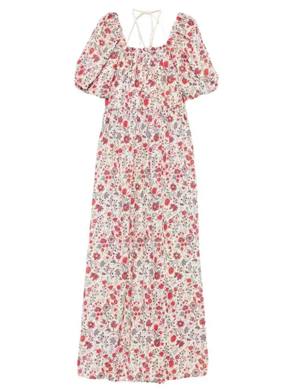 Antik Batik Floral Maxi Dress - Neutrals