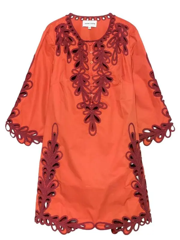 Antik Batik Deva Cut-out Mini Dress - Orange