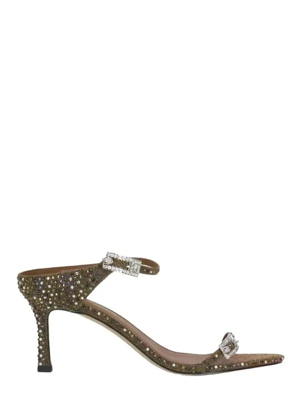 Kurt Geiger Buckled Crystal-embellished Sandals - Gold