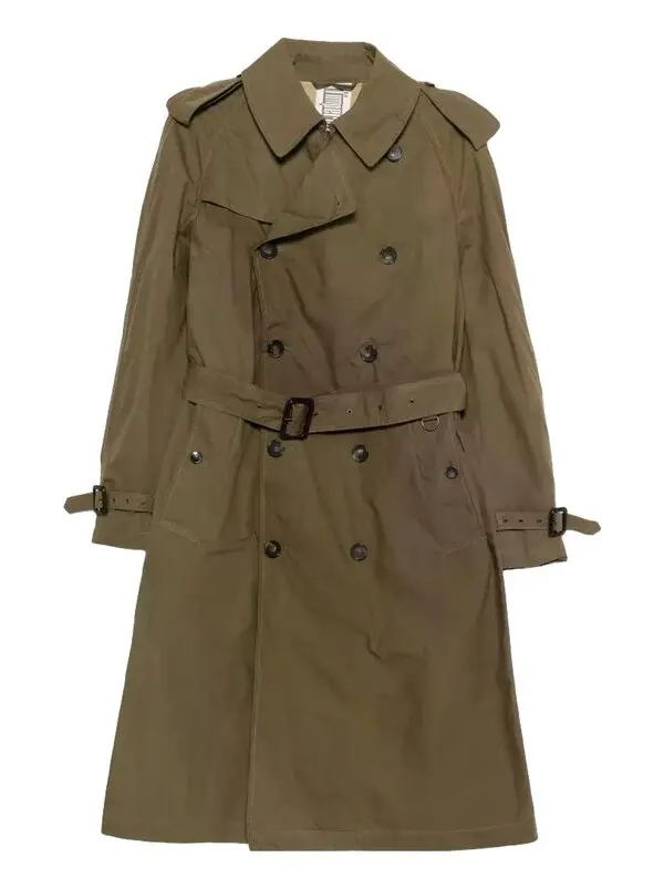 L'IMPERMEABILE Double-breasted Belted Trench Coat - Green