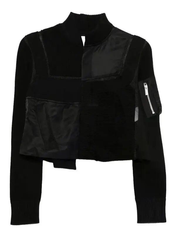 Sacai Paneled Zip Jacket - Black