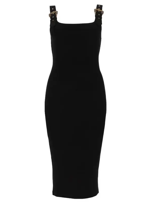 Versace Buckle Strap Dress - Black