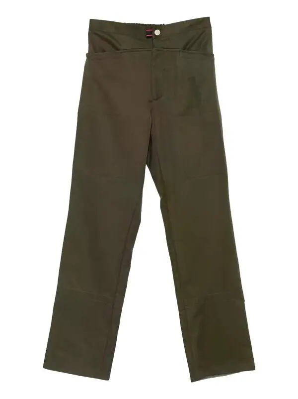 Versace 2000s Zip Trousers - Green