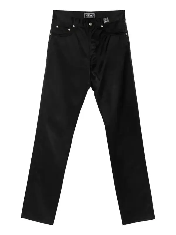 Versace 1990s Belt Loops Trousers - Black