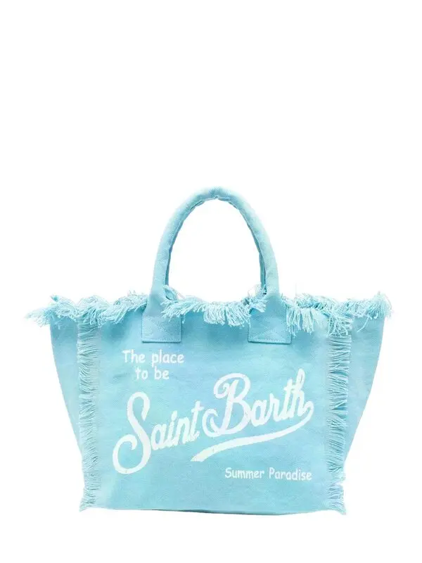 MC2 SAINT BARTH Fringed-edge Tote Bag - Blue