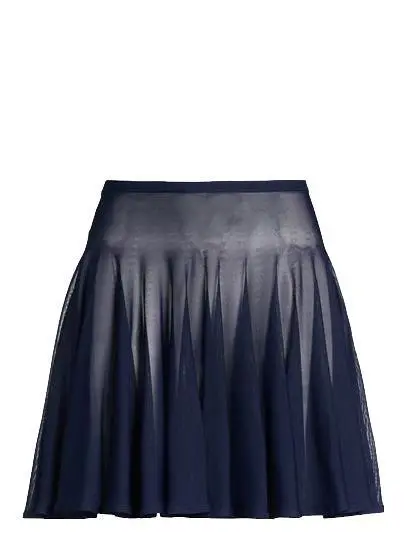 Alaïa Viscose And Polyamide Mini Circle Skirt - Navy
