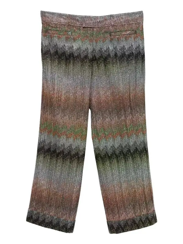 Missoni Zig-zag Cropped Trousers - Silver
