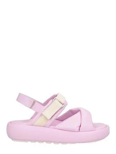 Peserico Leather Slingback Flatform Sandals - Pink