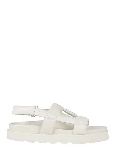 Peserico Leather Slingback Sandals - Off White