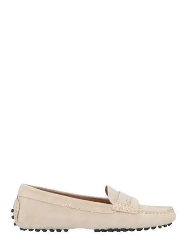 Peserico Khaki Leather Loafers - Beige