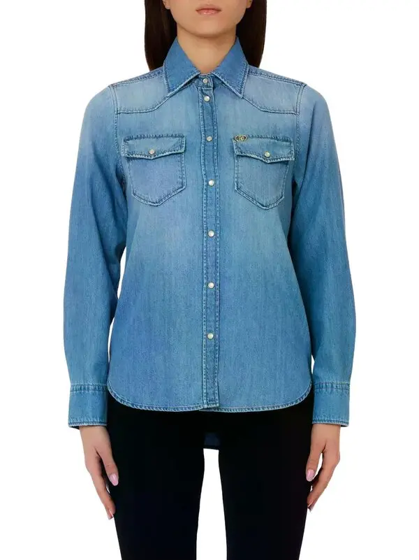 Liu Jo Button Denim Shirt - Blue