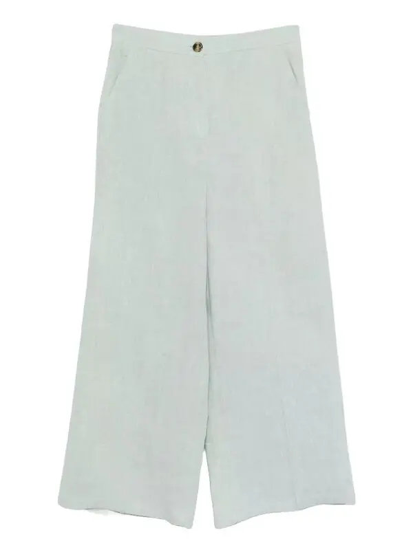 Marella Clava Button Palazzo Pants - Green