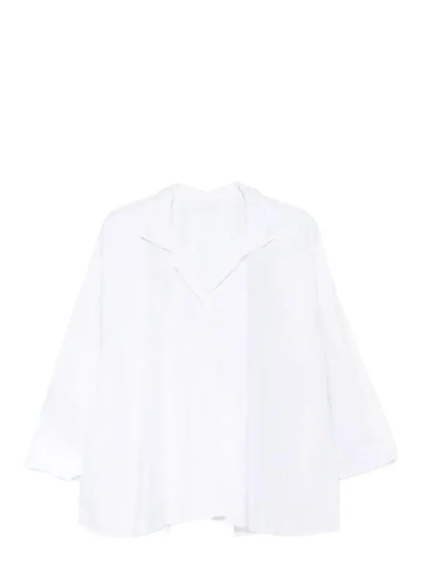 DANIELA GREGIS V-neck Long-sleeved Top - White