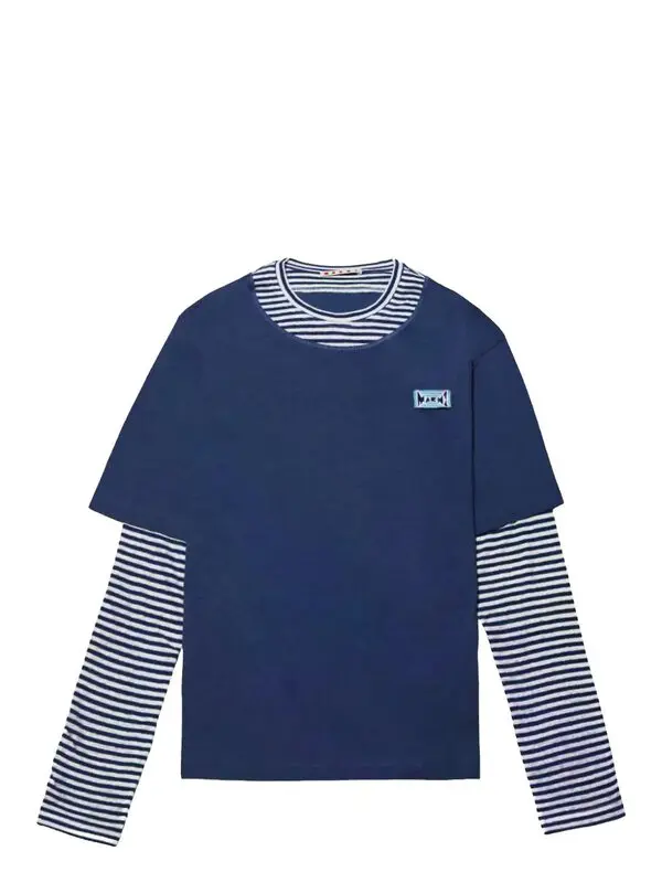 Marni Striped Layered T-shirt - Blue