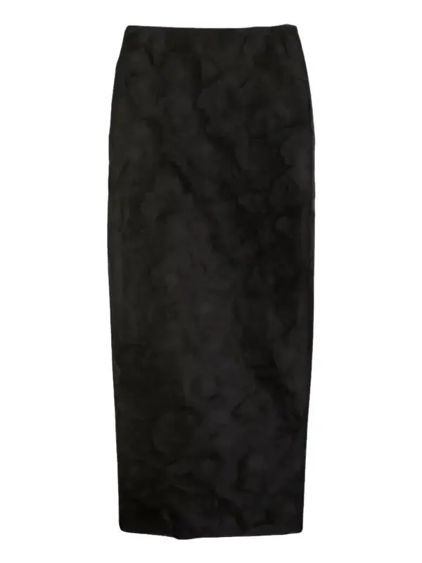 Max Mara Adepto Ruffled Maxi Skirt - Black